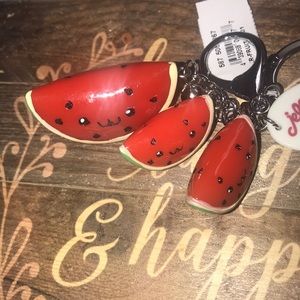 jelly jolly london | Accessories | Nwt Watermelon Smiley Faces Keychain ...